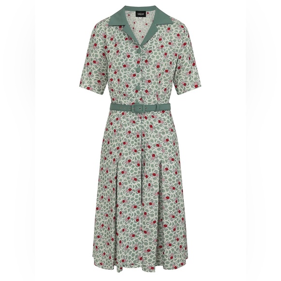 Collectif | Dresses | Collectif 94s Gloria Berry Bush Pleated Dress ...
